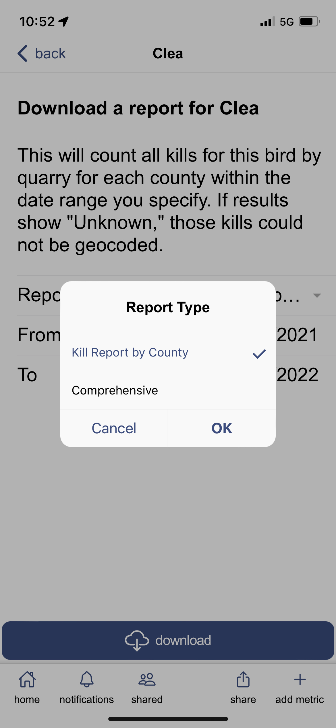 End of Season Falconry Reporting Made Easy